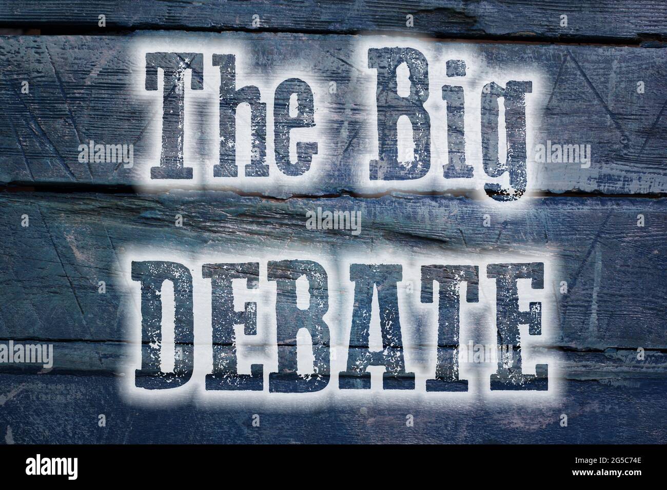 The Big Debate Concept text on background Stock Photo - Alamy
