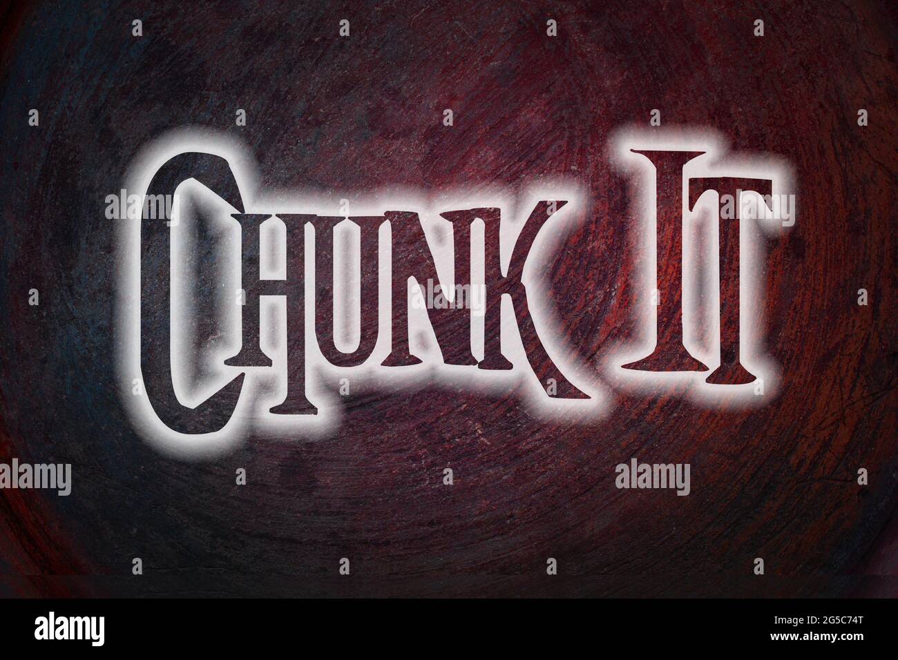 Chunk It Concept text on background Stock Photo - Alamy
