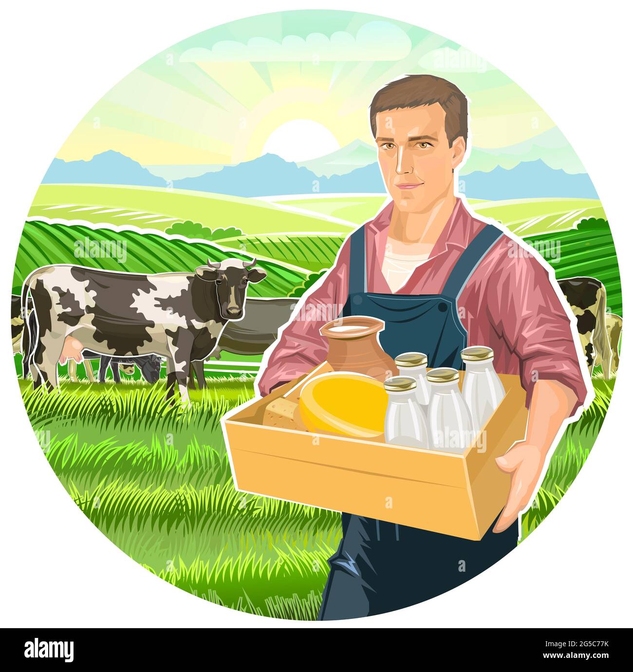 Grass pastures Cut Out Stock Images & Pictures - Alamy