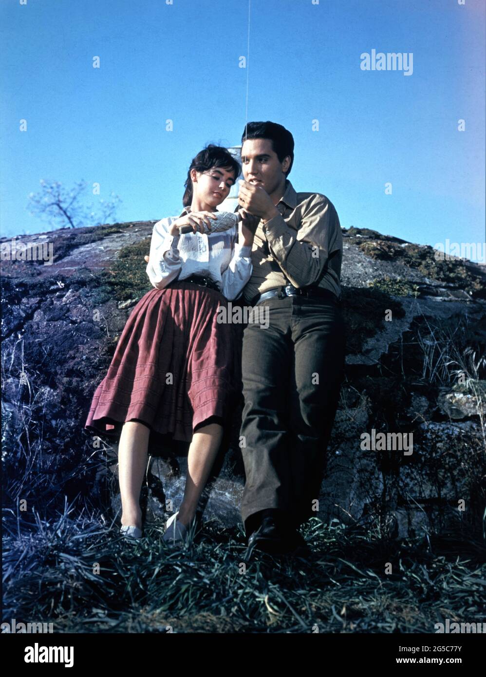 MILLIE PERKINS and ELVIS PRESLEY flying kite in WILD IN THE COUNTRY ...