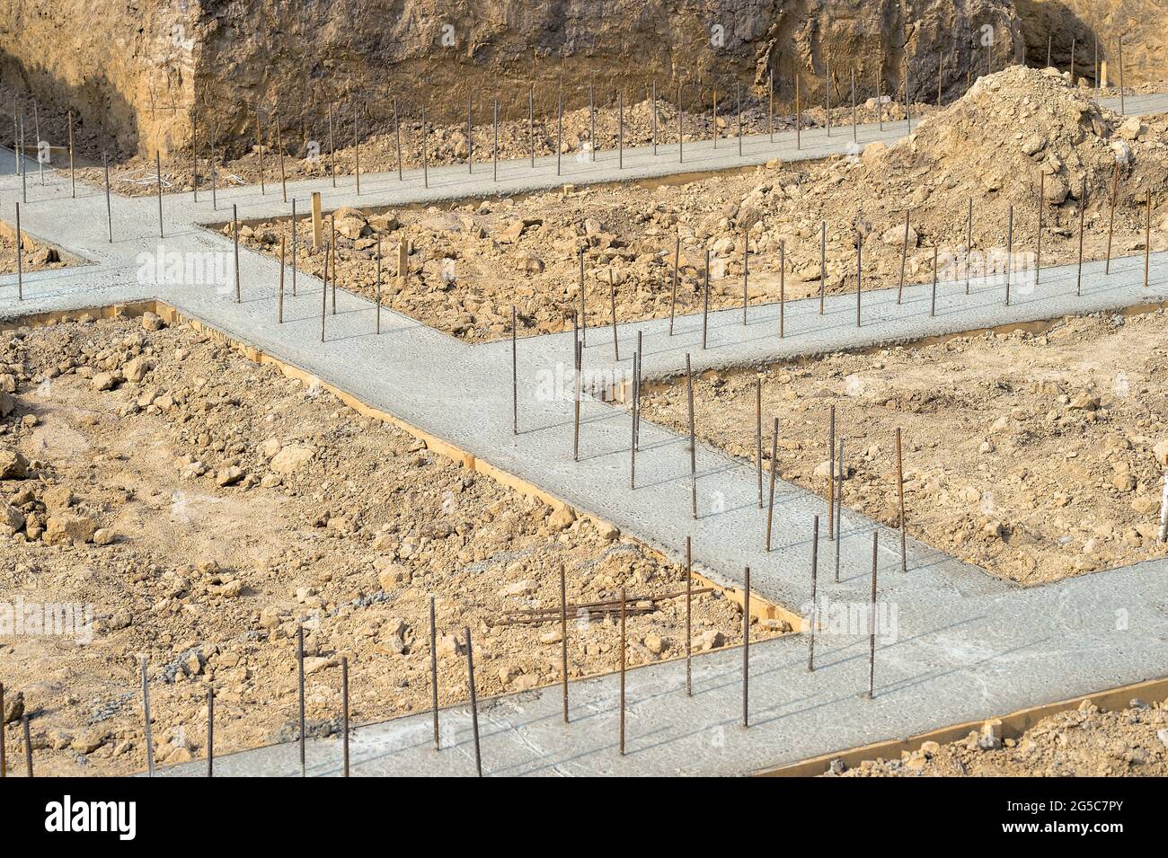 Concrete trench fill foundation hi-res stock photography and images - Alamy
