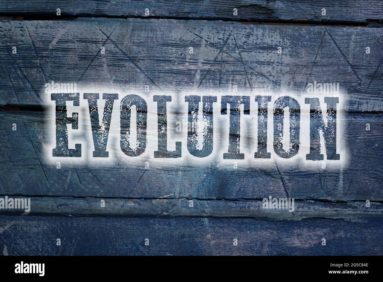 Evolution Concept text Stock Photo - Alamy