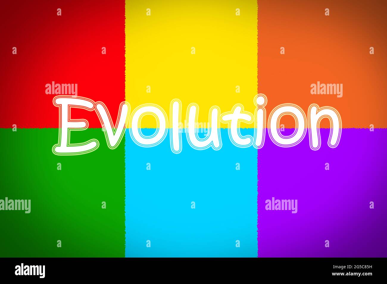 Evolution Concept text Stock Photo - Alamy