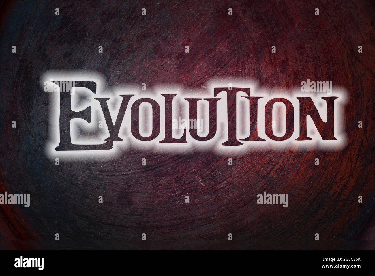 Evolution Concept text Stock Photo - Alamy