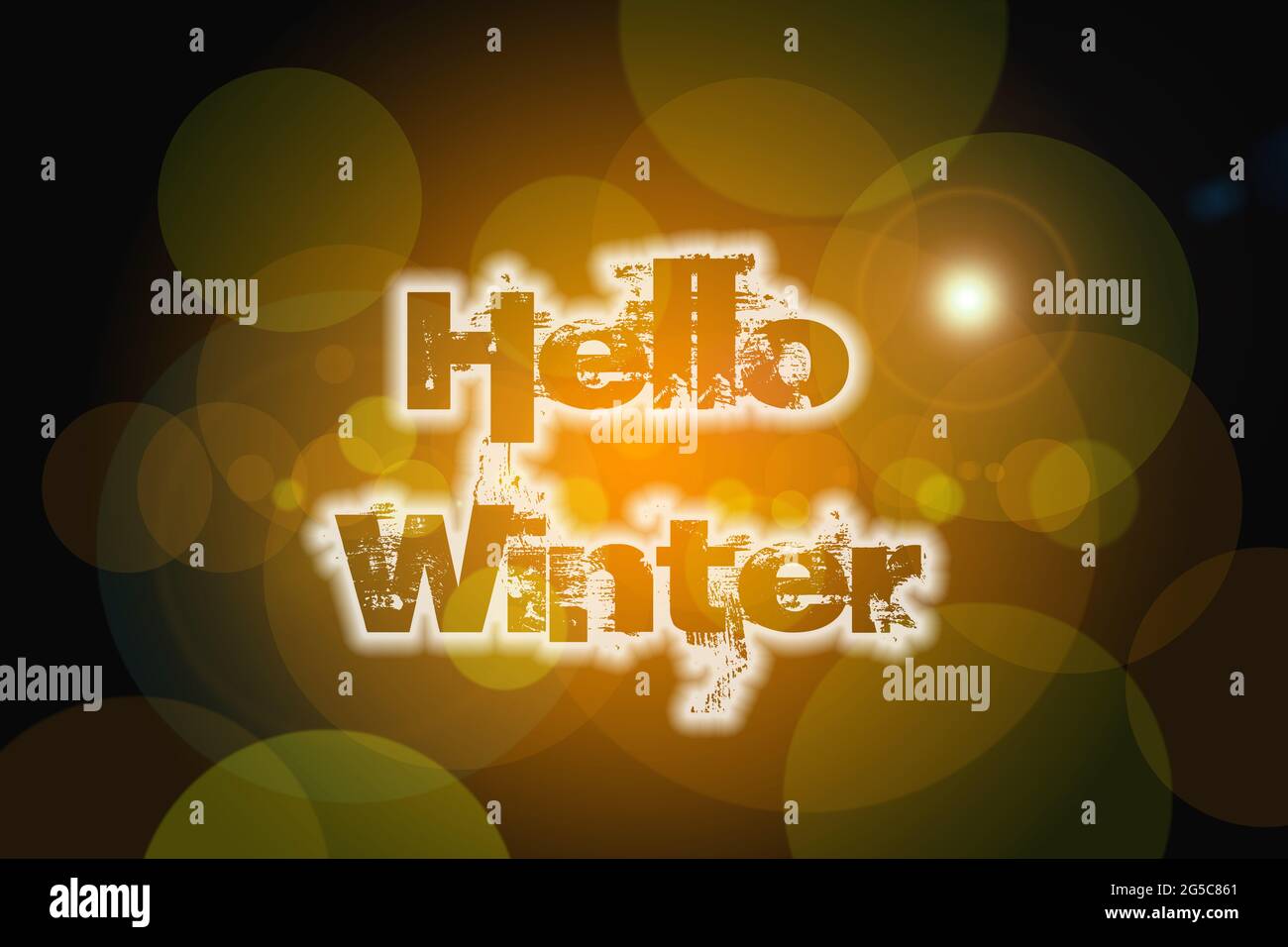 Hello Winter Concept text Stock Photo - Alamy