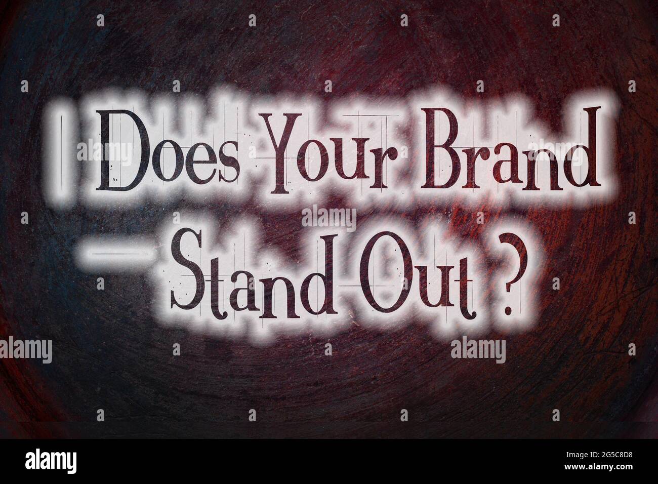 Does Your Brand Stand Out concept text on background Stock Photo - Alamy