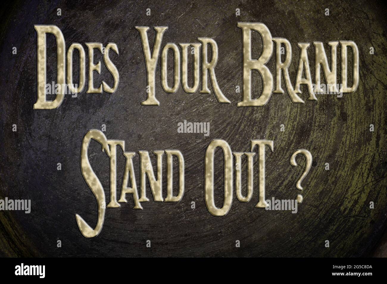 Does Your Brand Stand Out concept text on background Stock Photo - Alamy