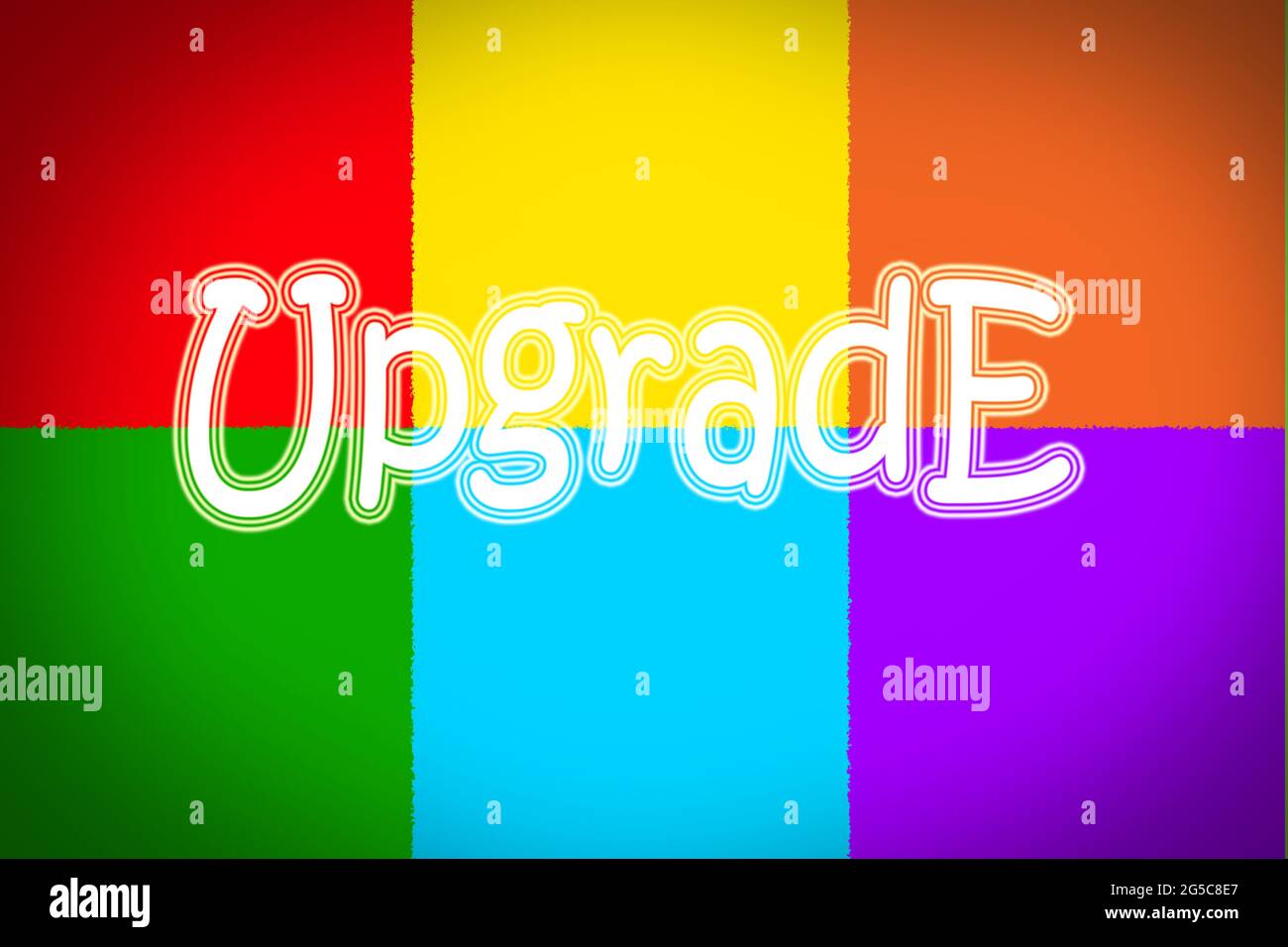 Upgrade Concept text on background Stock Photo - Alamy