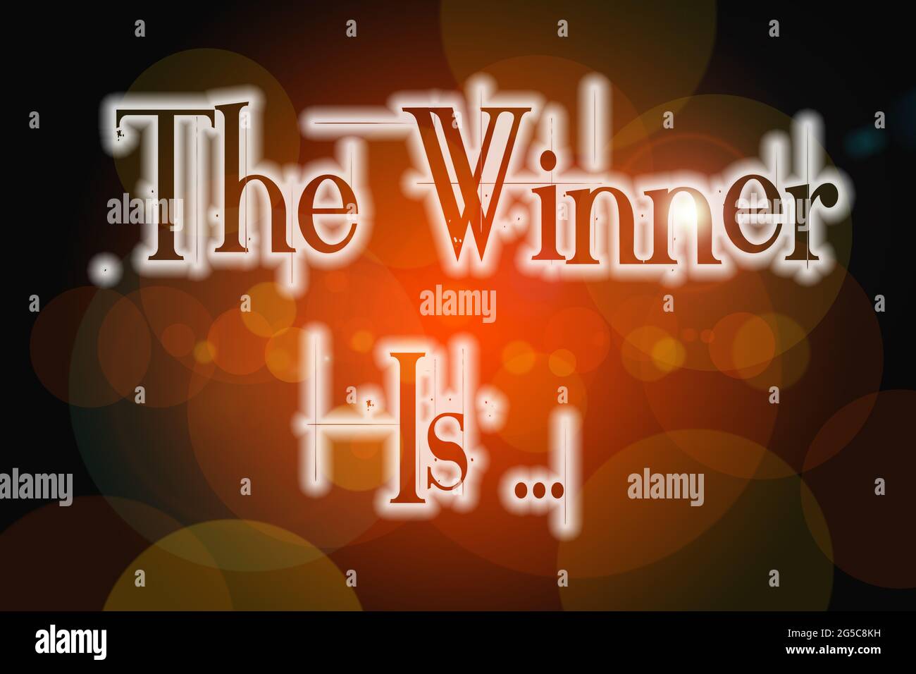 The Winner Is Concept text on background Stock Photo - Alamy