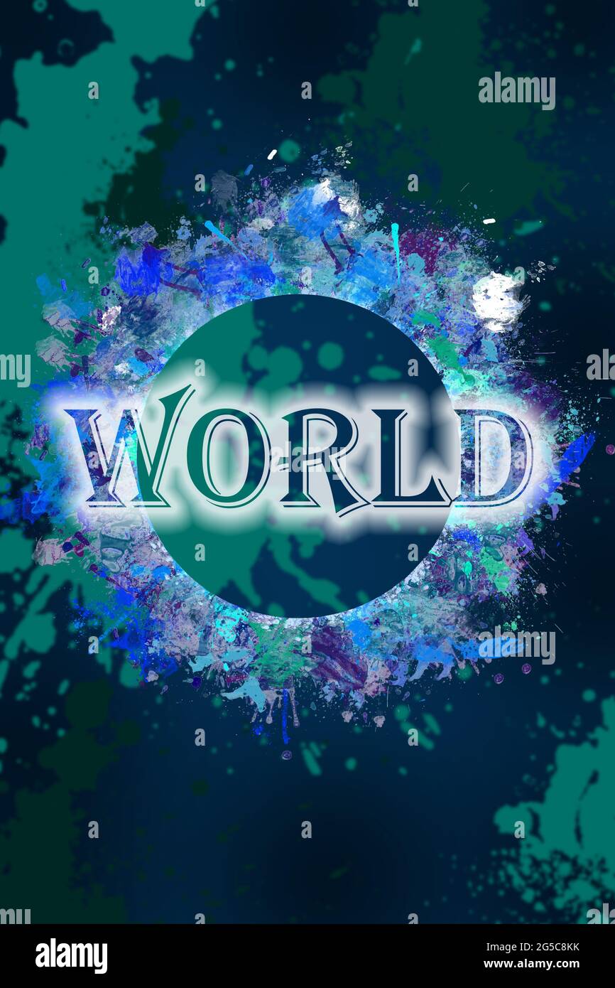 Vector green background with world map hi-res stock photography and ...