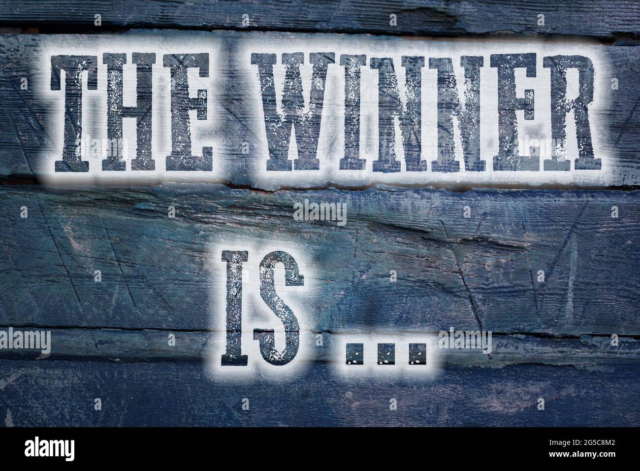 The Winner Is Concept text on background Stock Photo - Alamy
