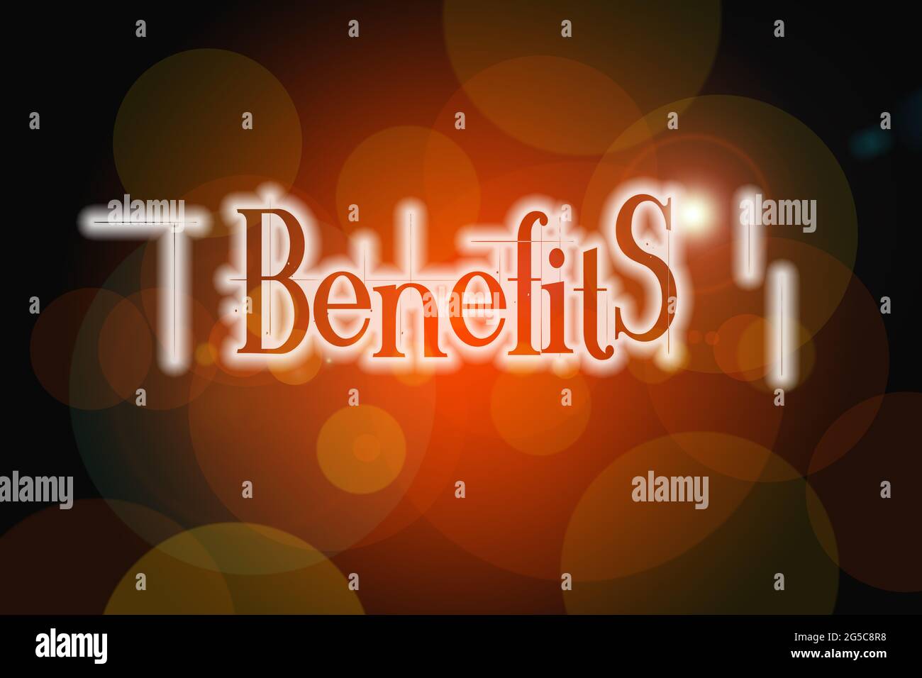 Benefits Concept text on background Stock Photo - Alamy