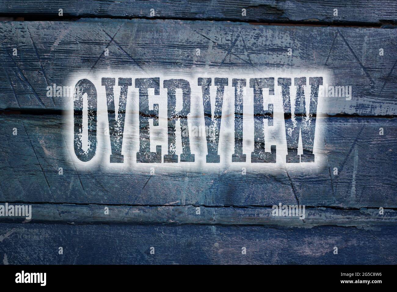 Overview Concept text on background sign idea Stock Photo - Alamy