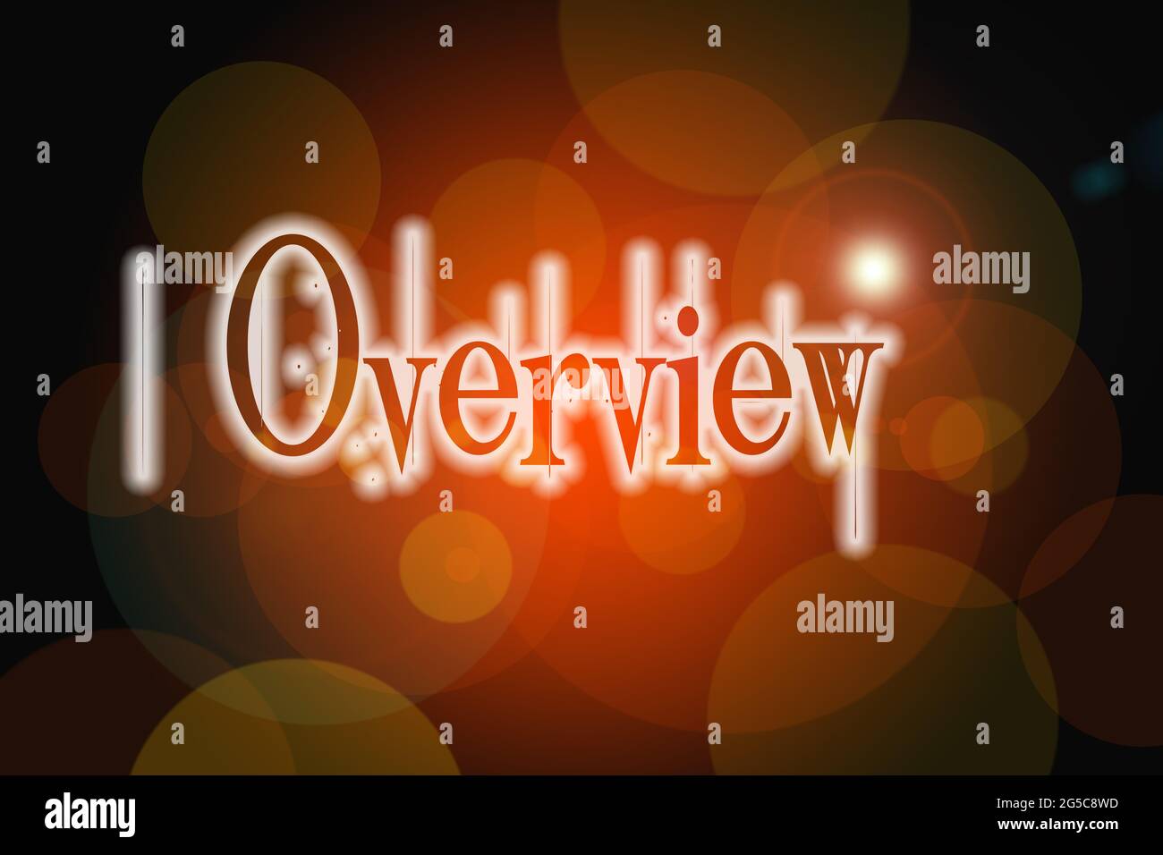 Overview Concept text on background sign idea Stock Photo - Alamy