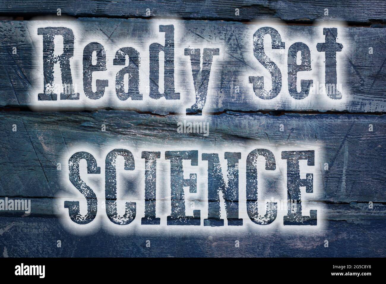 Ready Set Science Concept text on background Stock Photo - Alamy