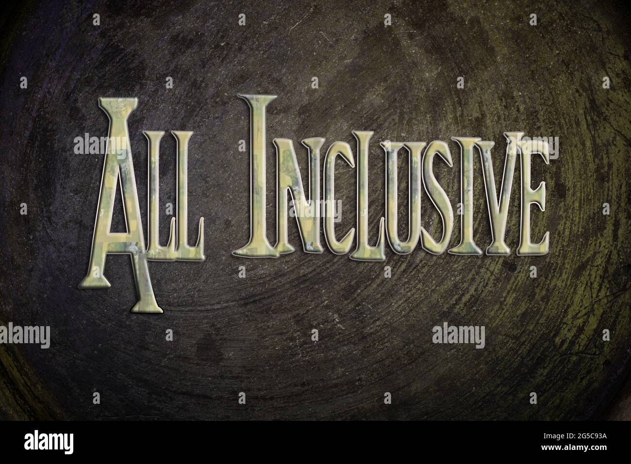 All Inclusive Concept text on background Stock Photo - Alamy