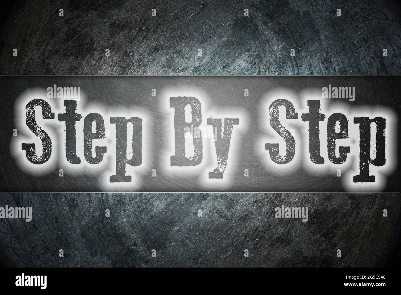 Step By Step Concept text on background Stock Photo - Alamy