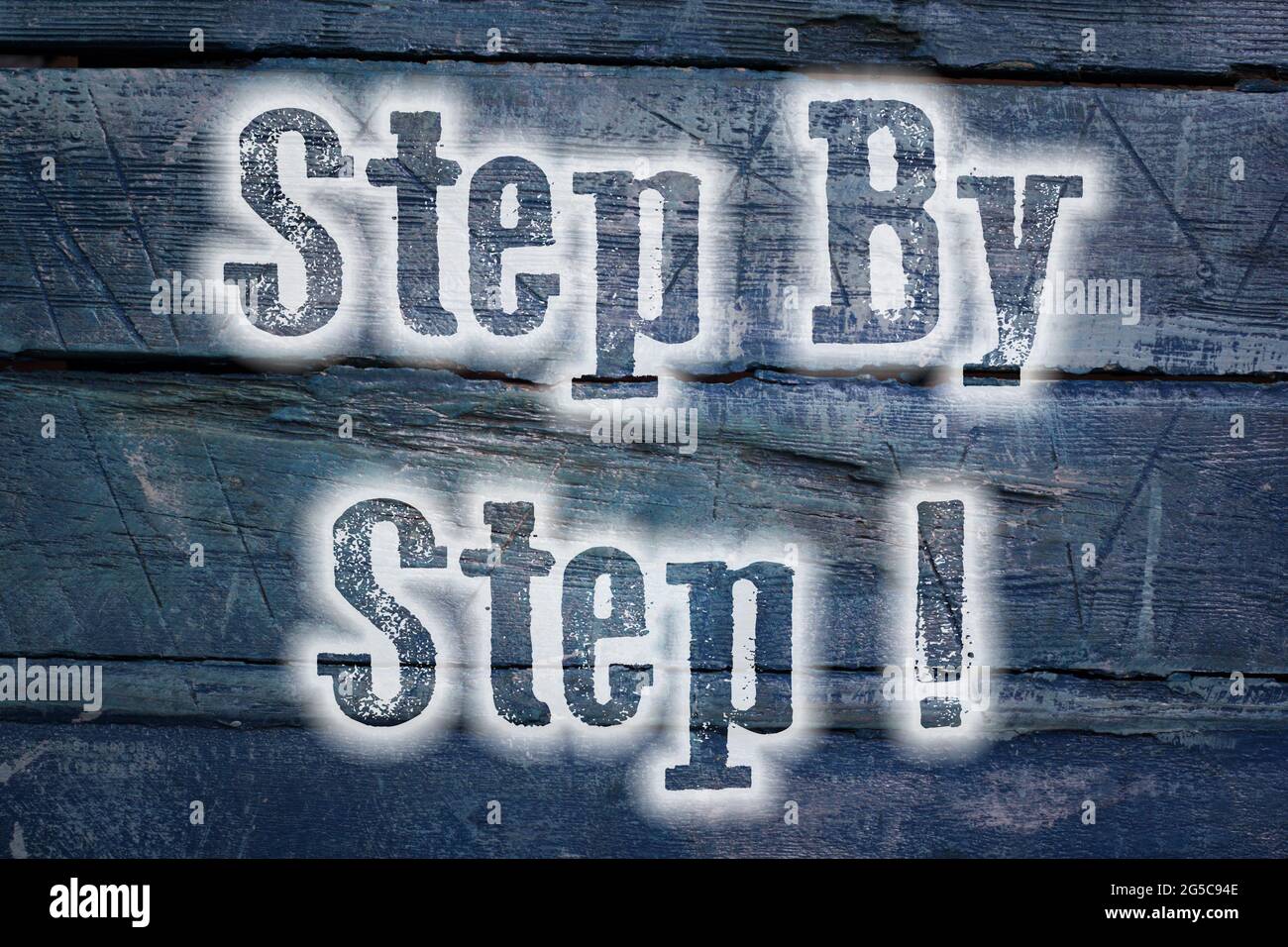 Step By Step Concept text on background Stock Photo - Alamy