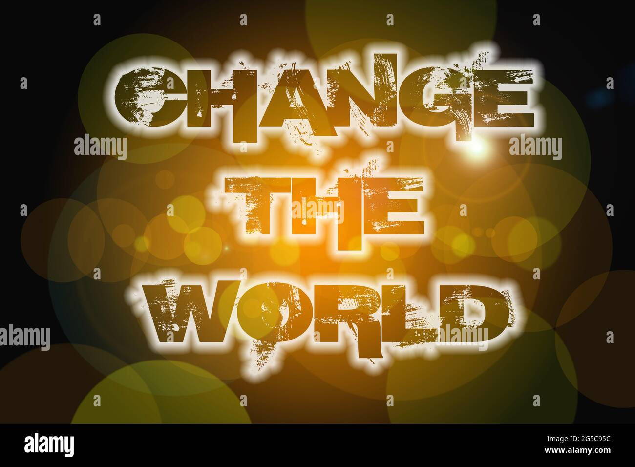 Change The World Concept text on background Stock Photo - Alamy