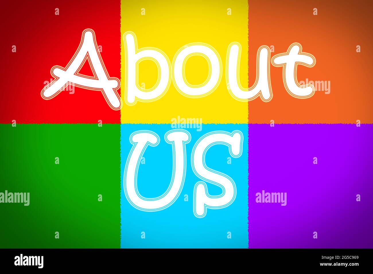 About Us Concept text on background Stock Photo - Alamy