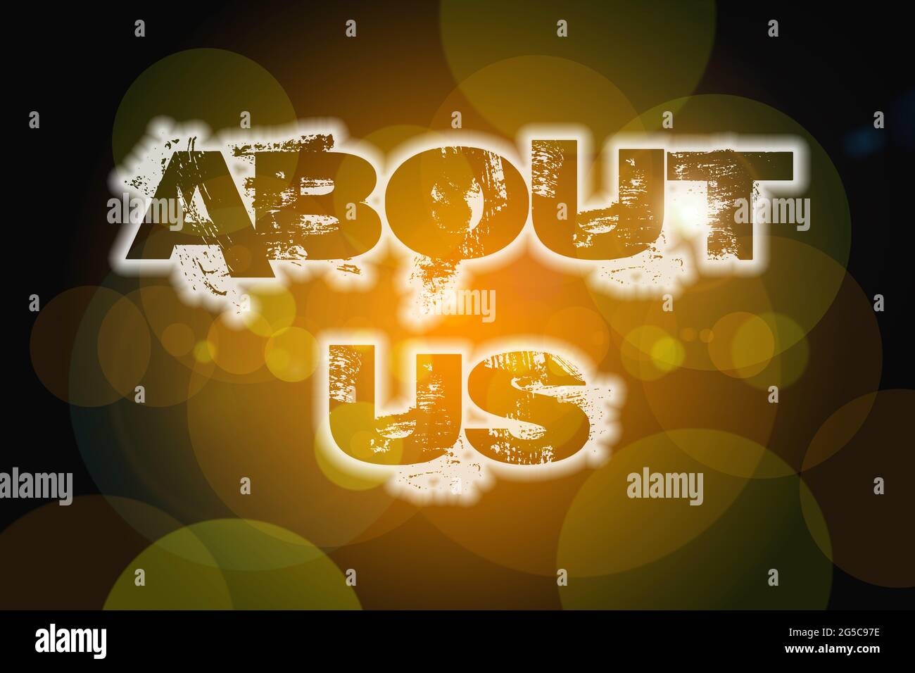 About Us Concept text on background Stock Photo - Alamy
