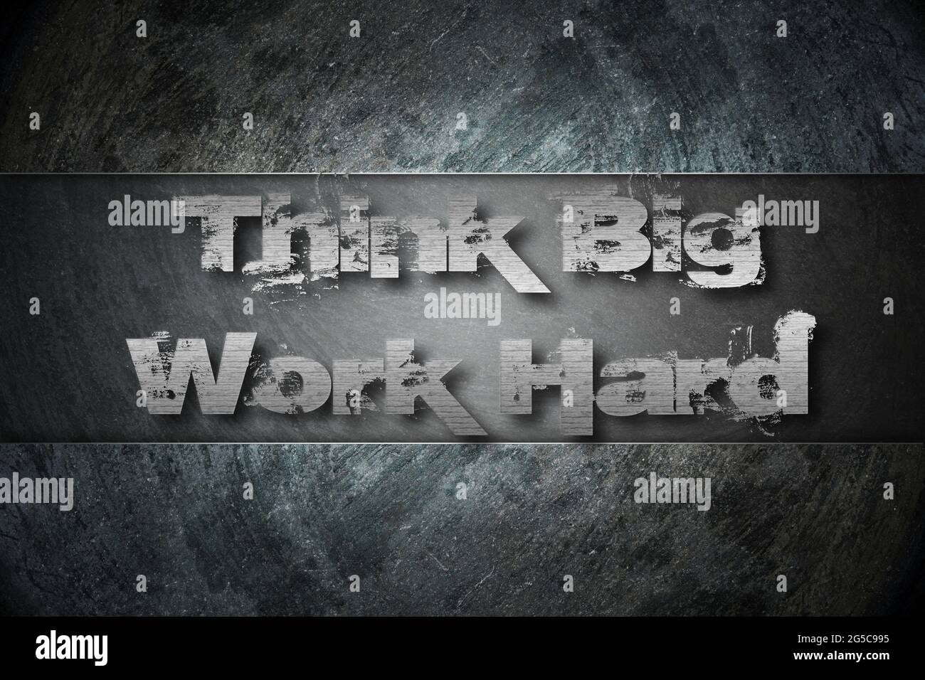 Think Big Work Hard Concept text on background Stock Photo - Alamy