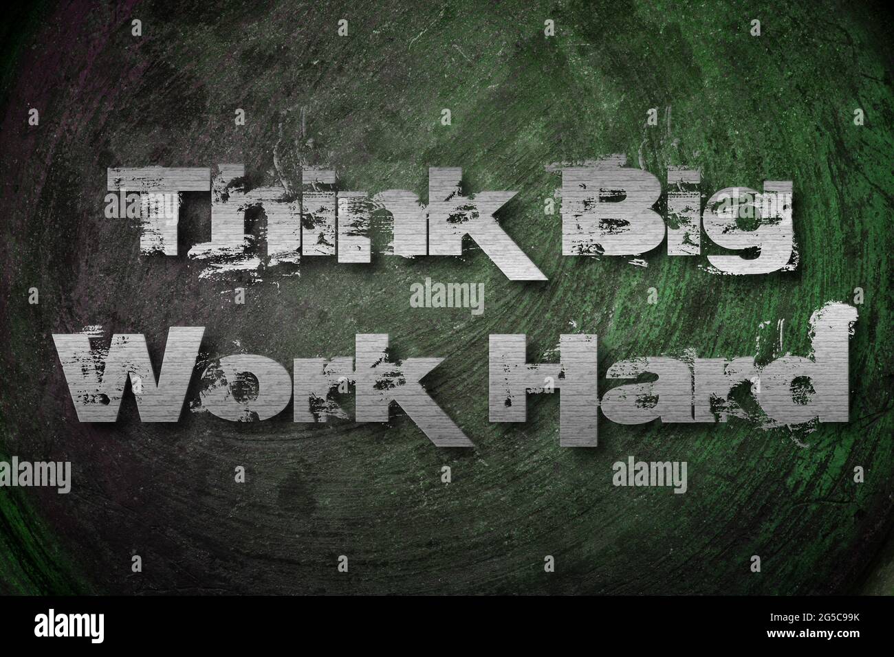 Think Big Work Hard Concept text on background Stock Photo - Alamy