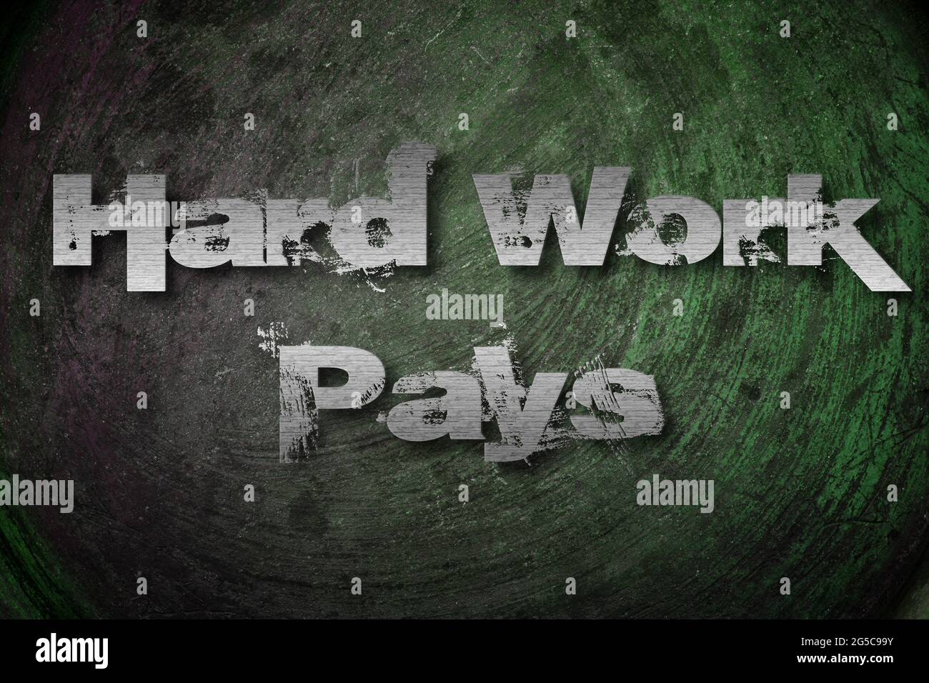 Hard work pays concept text on background Stock Photo - Alamy