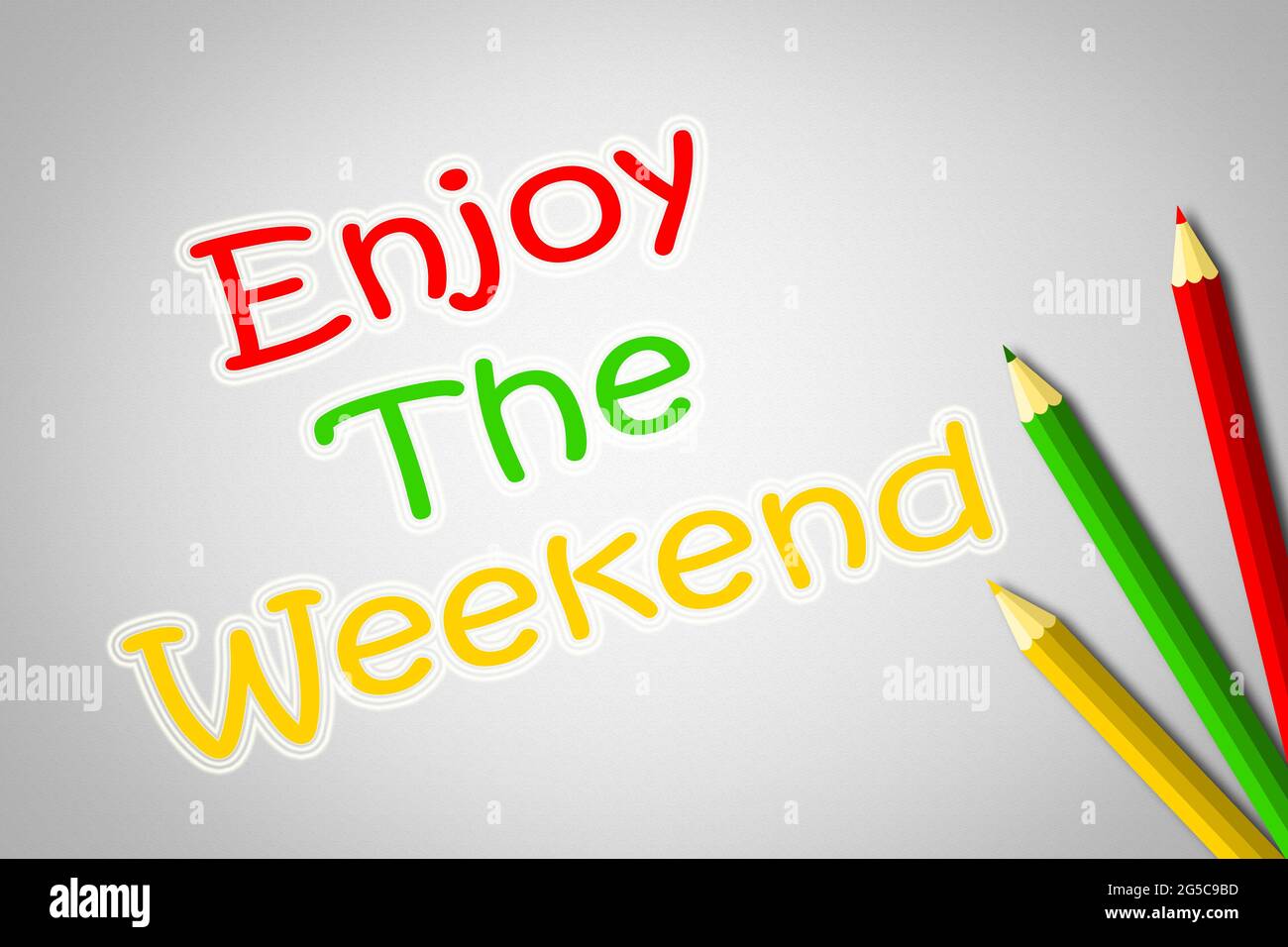 Enjoy The Weekend Concept text on background Stock Photo - Alamy