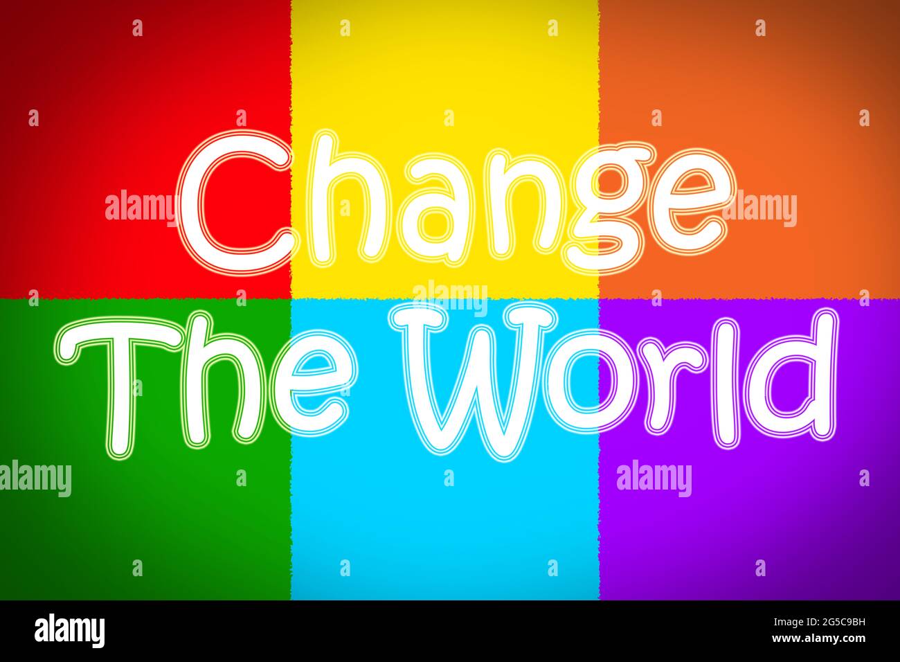 Change The World Concept text on background Stock Photo - Alamy