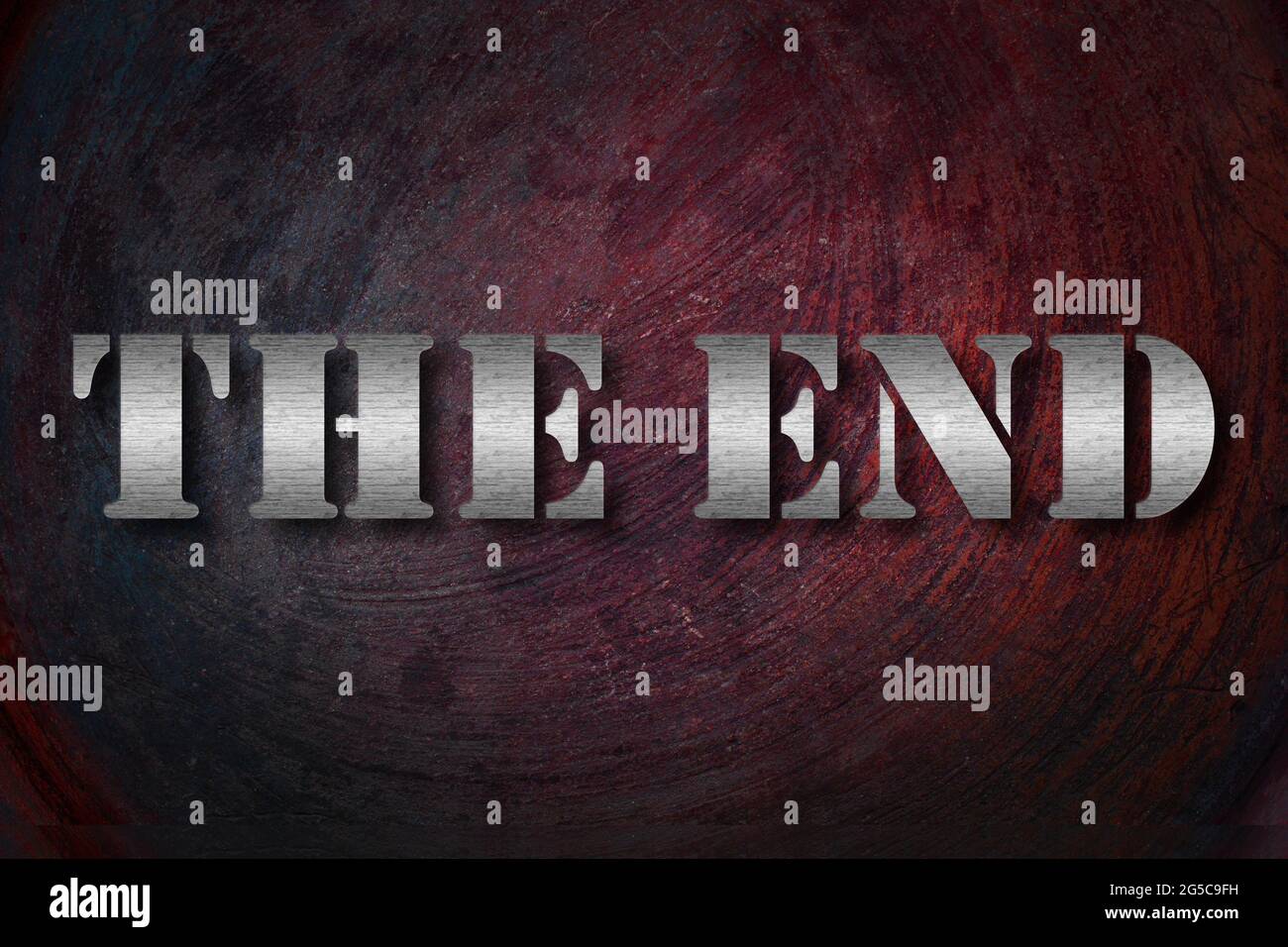 The End text on Background Stock Photo - Alamy