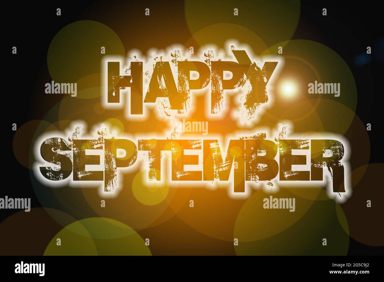 Happy September Concept text on background Stock Photo - Alamy
