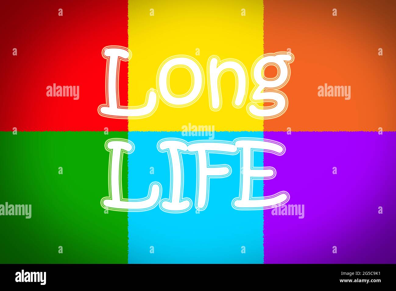 Long Life Concept text on background Stock Photo - Alamy