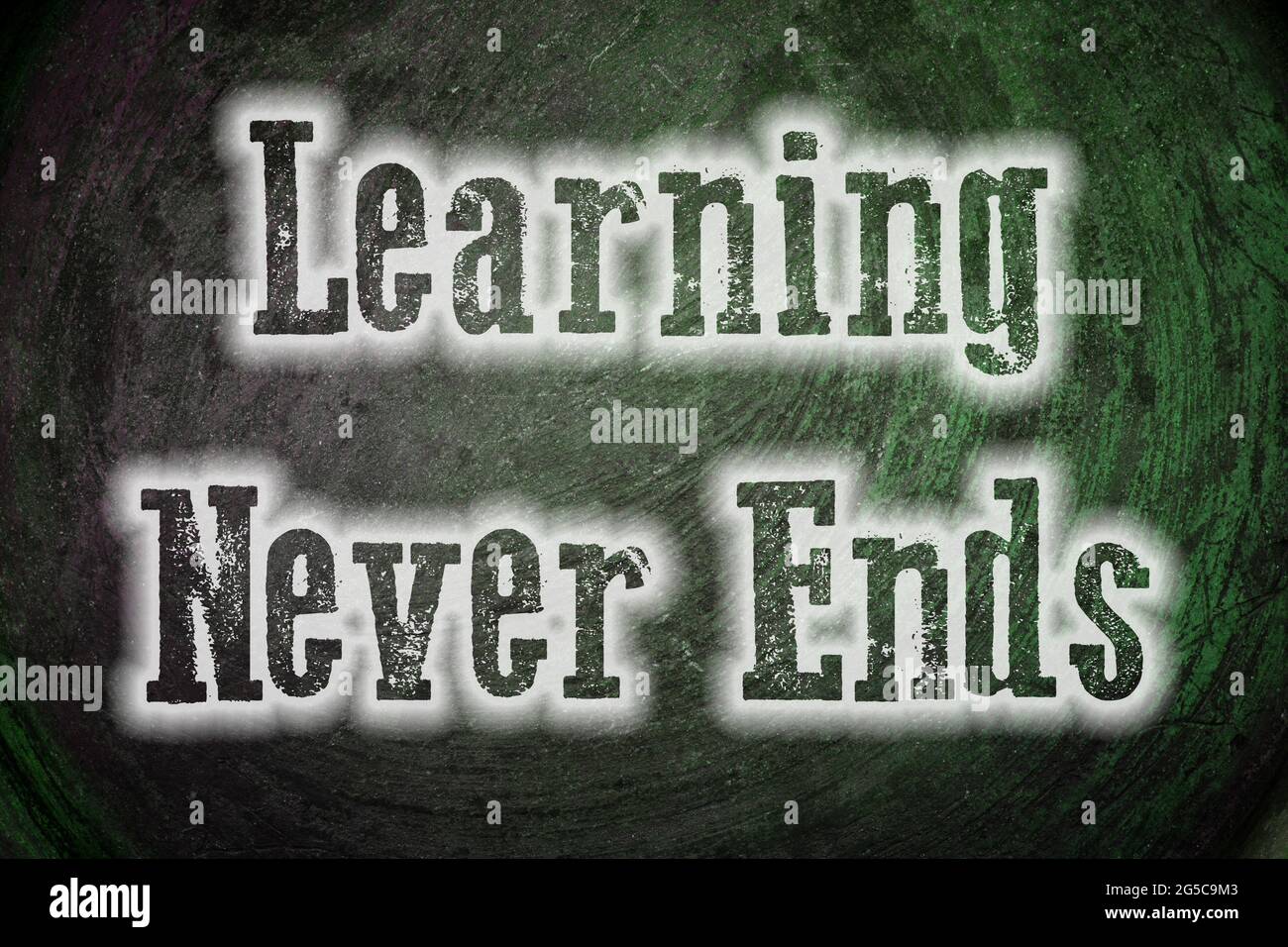 Learning Never Ends Concept text on background Stock Photo - Alamy
