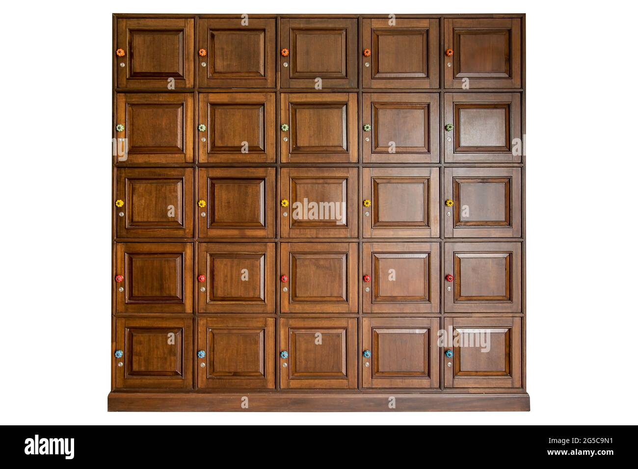Wooden locker isolated on white background, work with clipping path ...