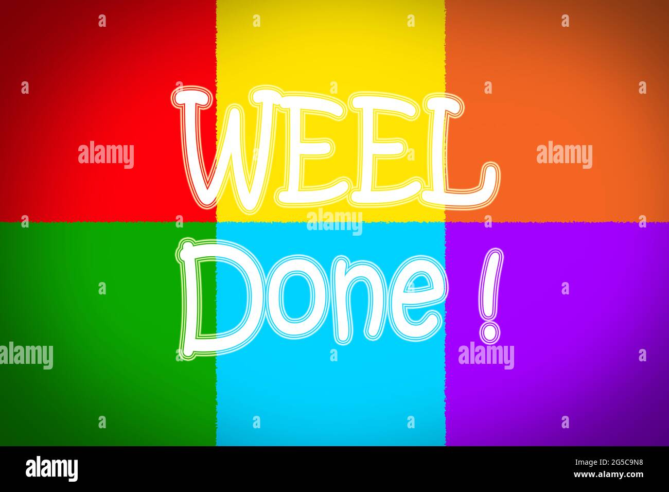 Well Done Concept text on background Stock Photo - Alamy