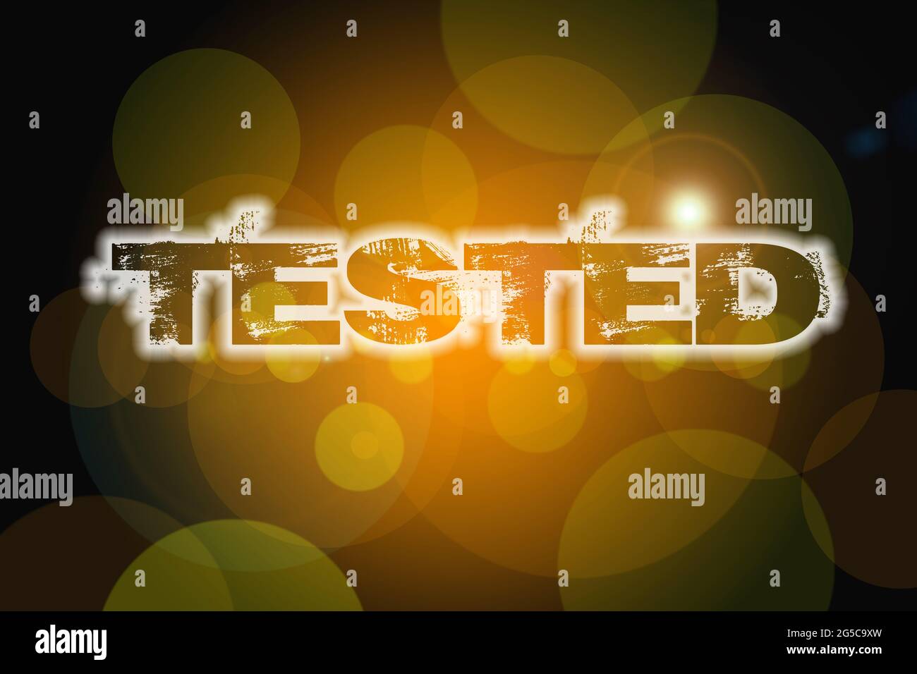 Tested Concept text on background Stock Photo - Alamy