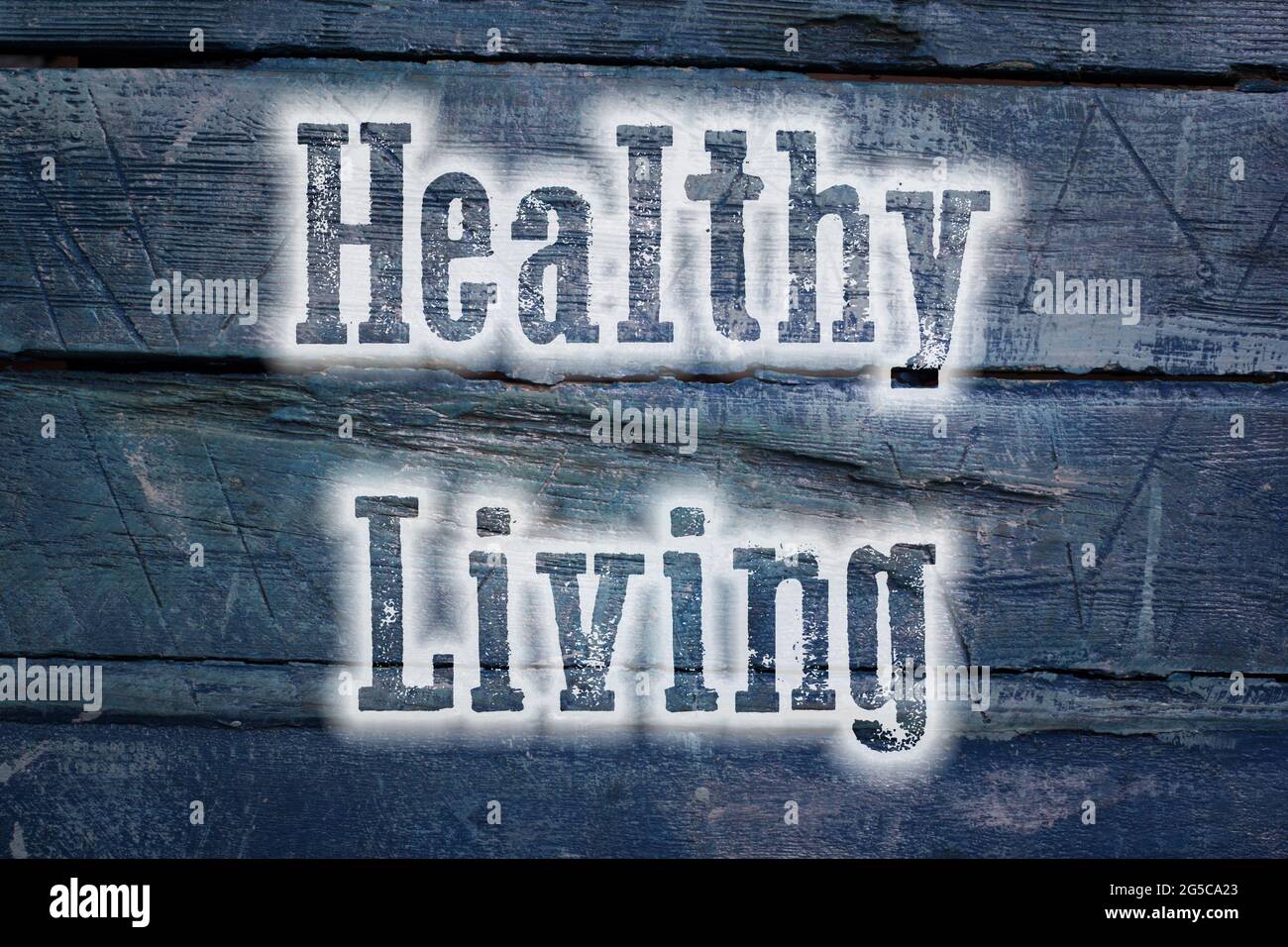 Healthy Living Concept text on background Stock Photo - Alamy