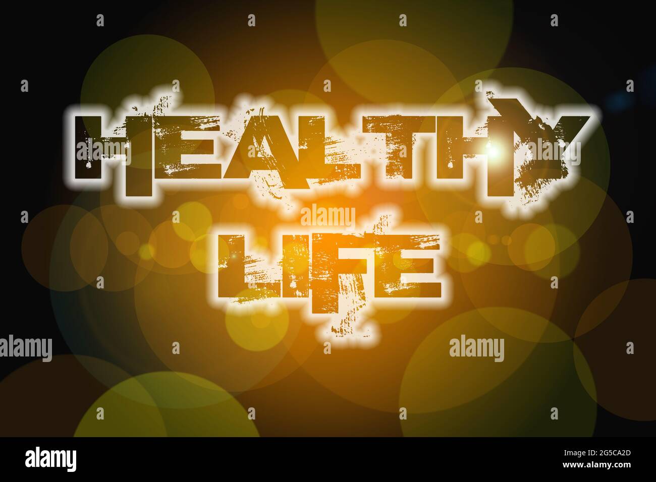 Healthy Life Concept text on background Stock Photo - Alamy