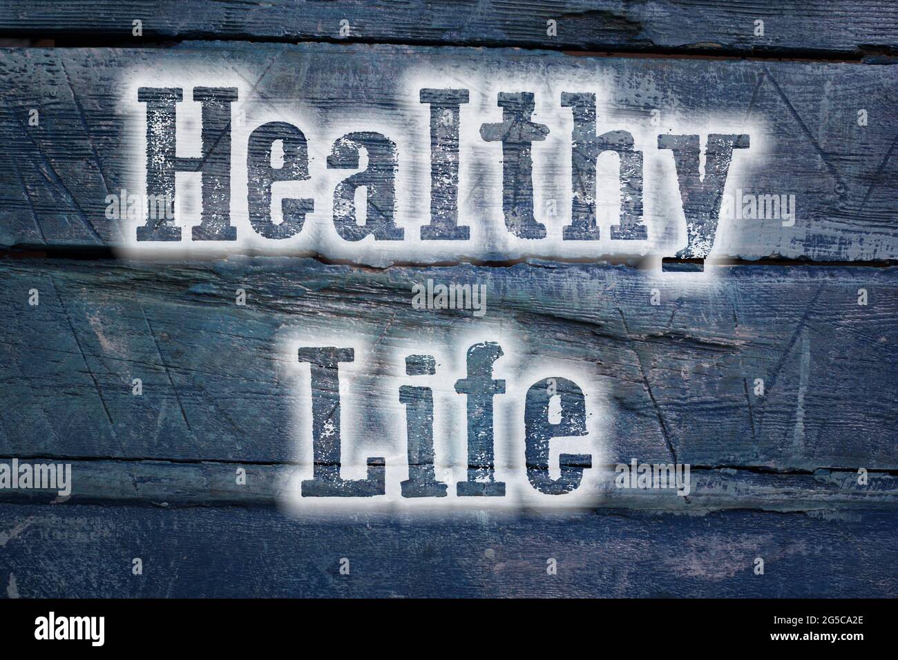Healthy Life Concept text on background Stock Photo - Alamy