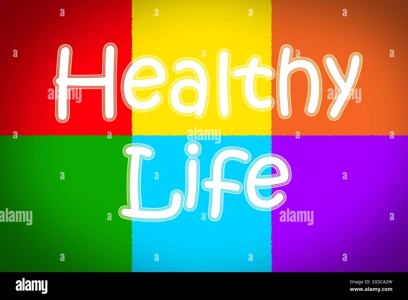 Healthy Life Concept text on background Stock Photo - Alamy