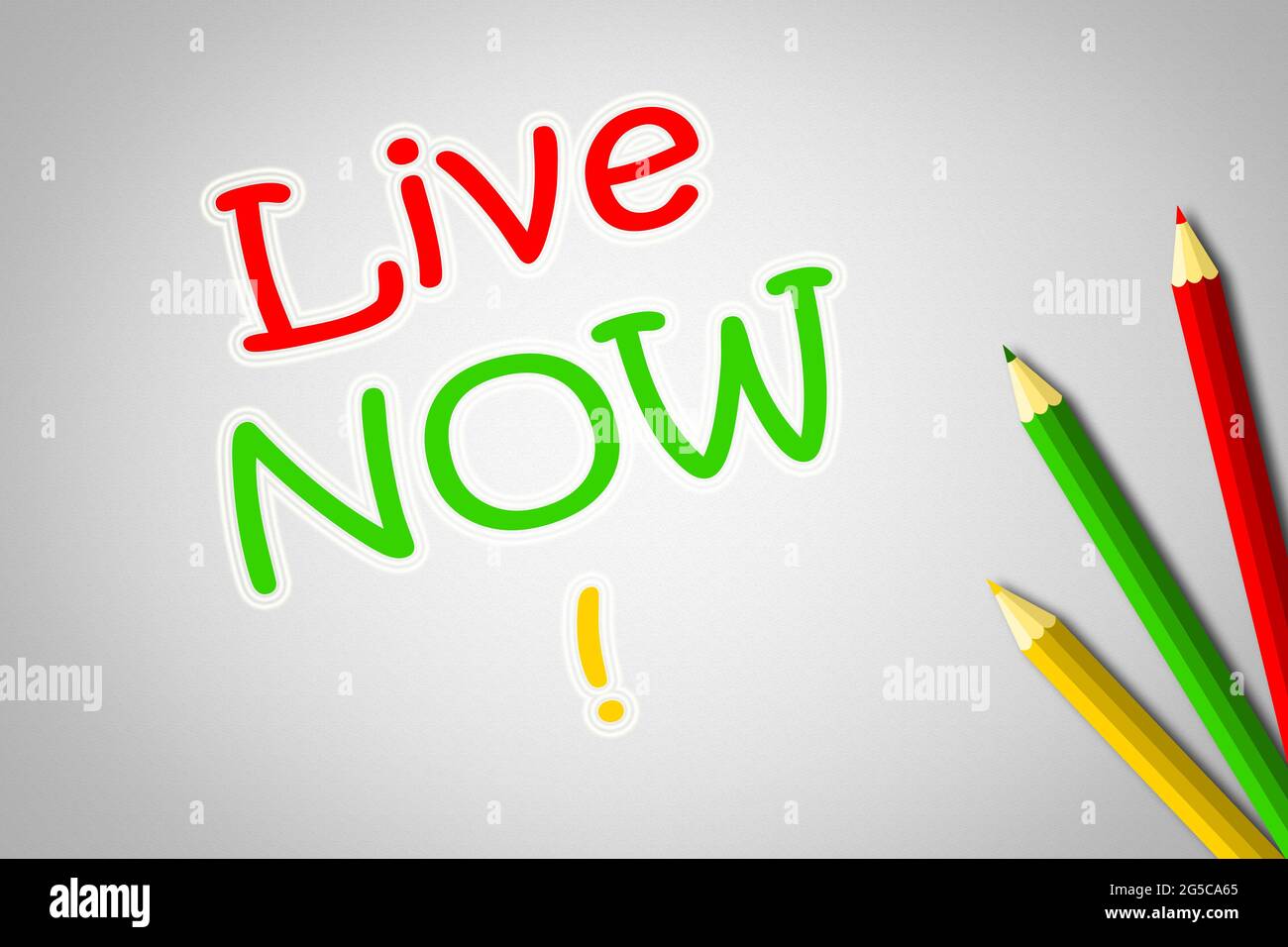 Live Now Concept text on background Stock Photo - Alamy