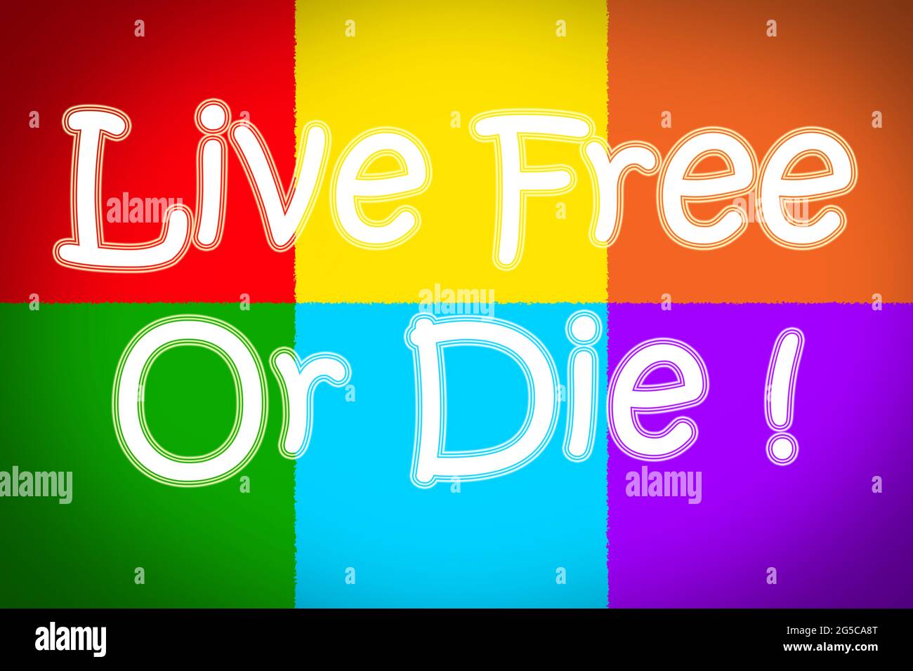 Live Free Or Die Concept text on background Stock Photo - Alamy
