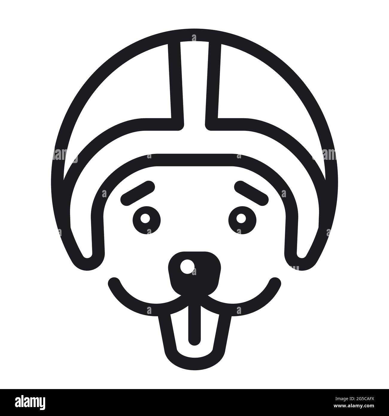 outline illustration of the racer dog logo for pet transportation ...