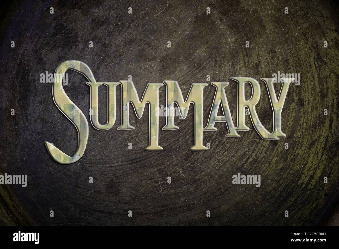 Summary Concept text on background Stock Photo - Alamy