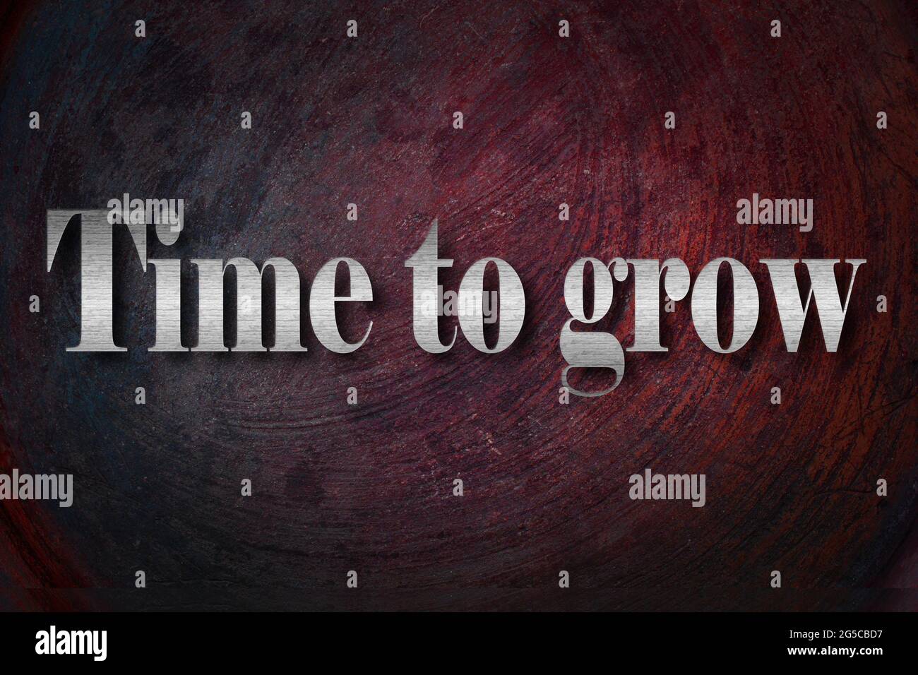Time to grow text on Background Stock Photo - Alamy