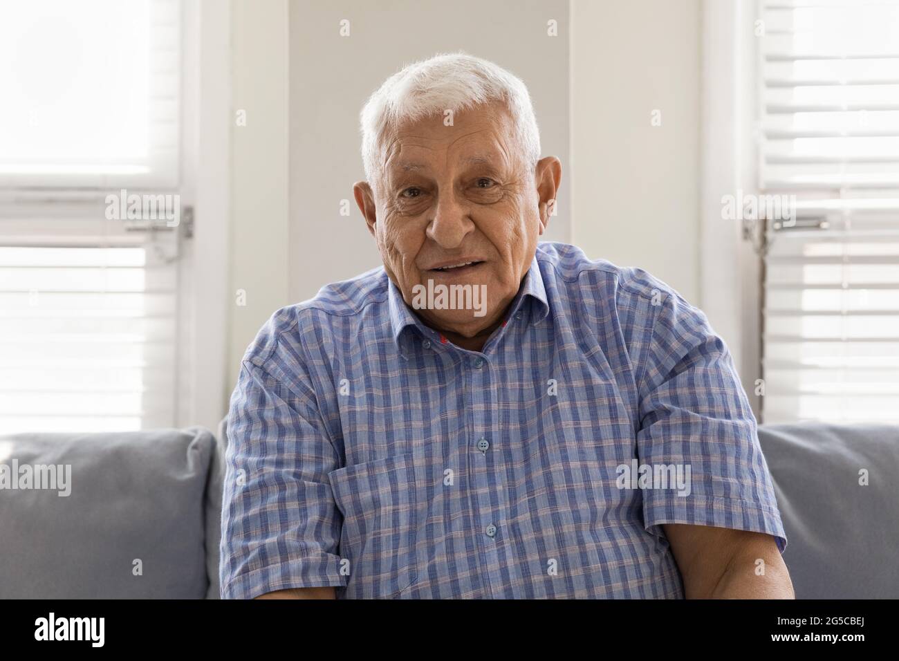 Grandfather on video call using hi-res stock photography and images - Alamy