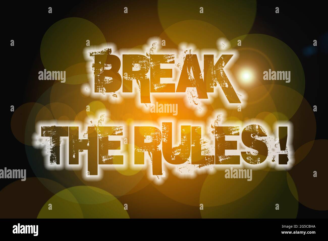 Break The Rules Concept text on background Stock Photo - Alamy