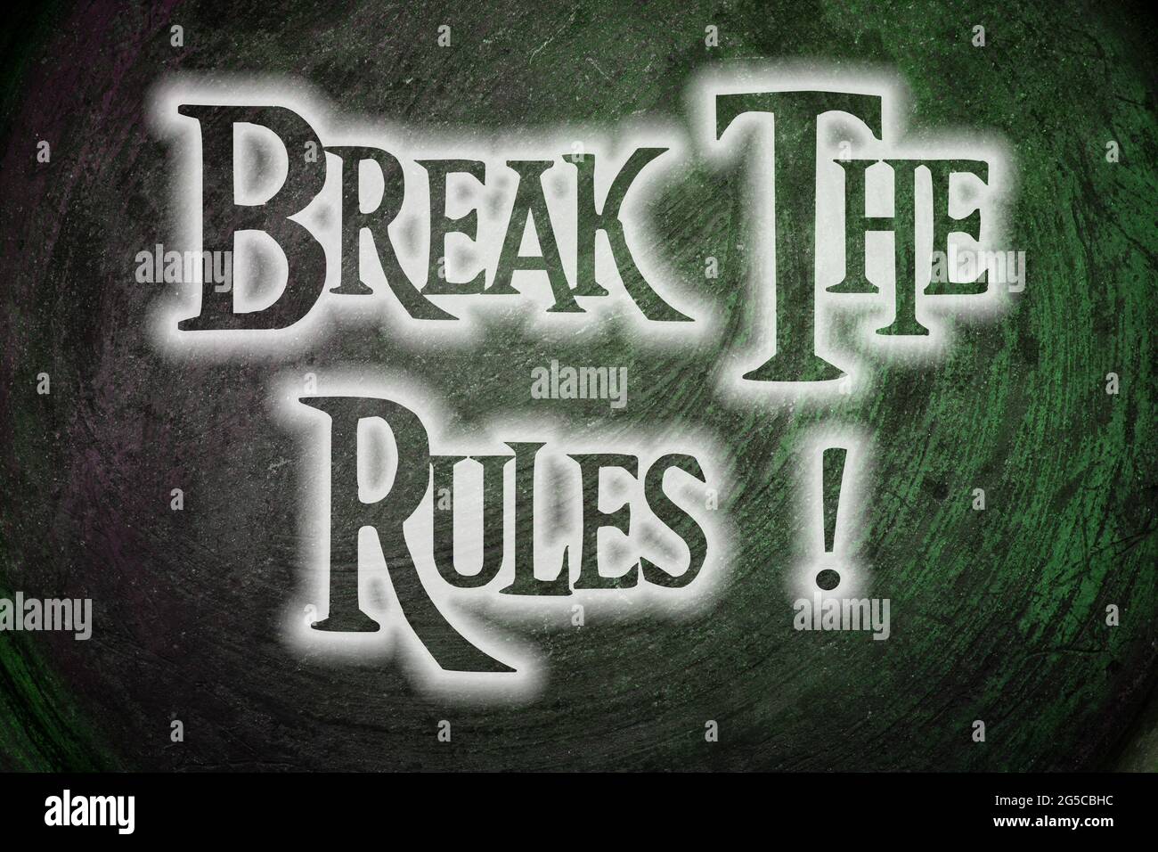 Break The Rules Concept text on background Stock Photo - Alamy