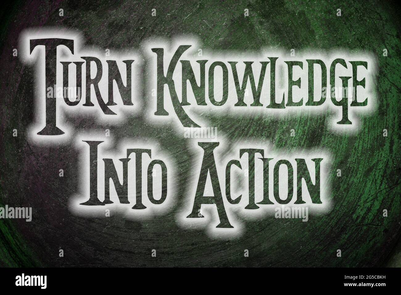 Turn Knowledge Into Action Concept text on background Stock Photo - Alamy